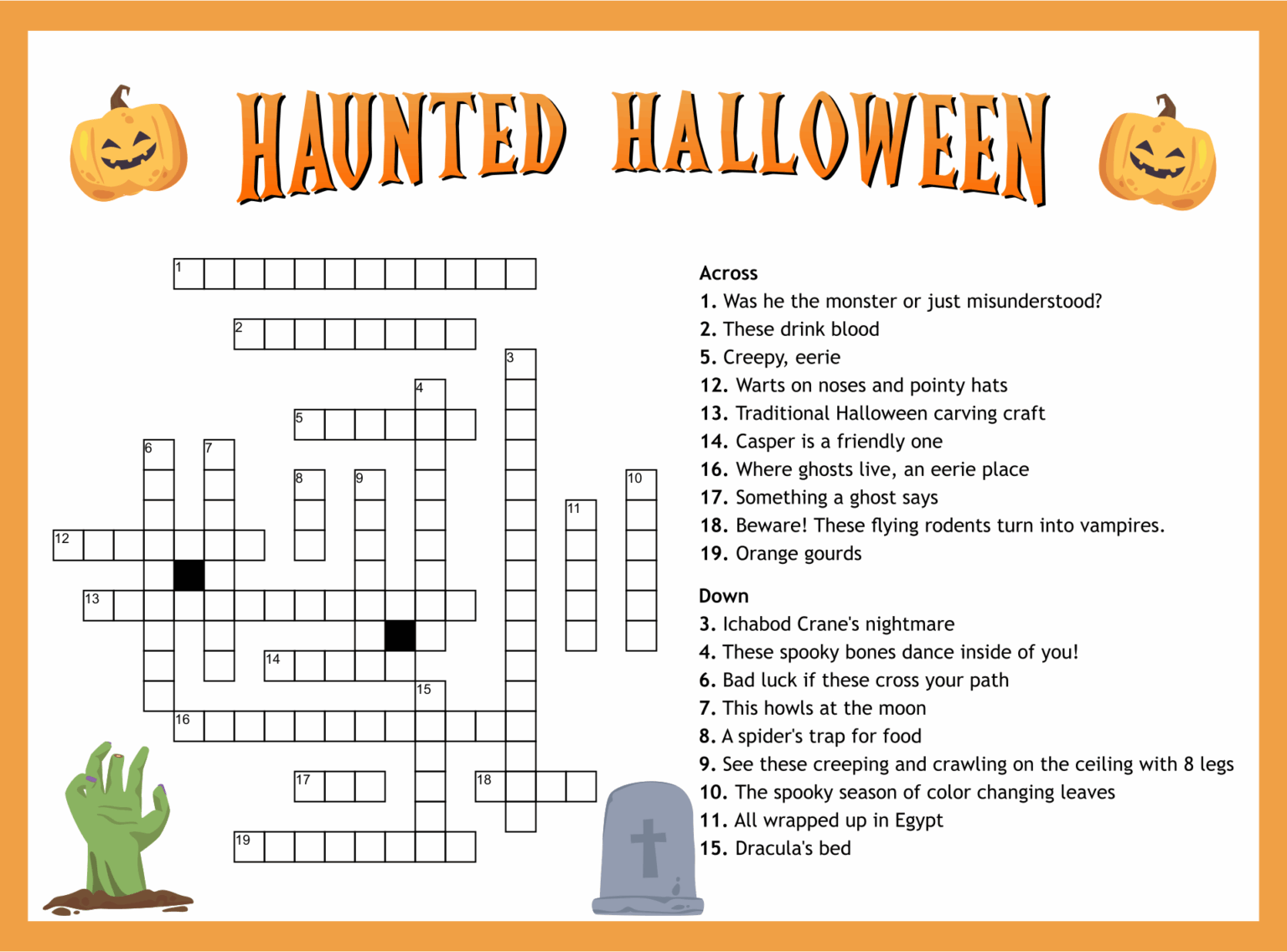 Halloween Activity Worksheets Printable - easyworksheetprint.com