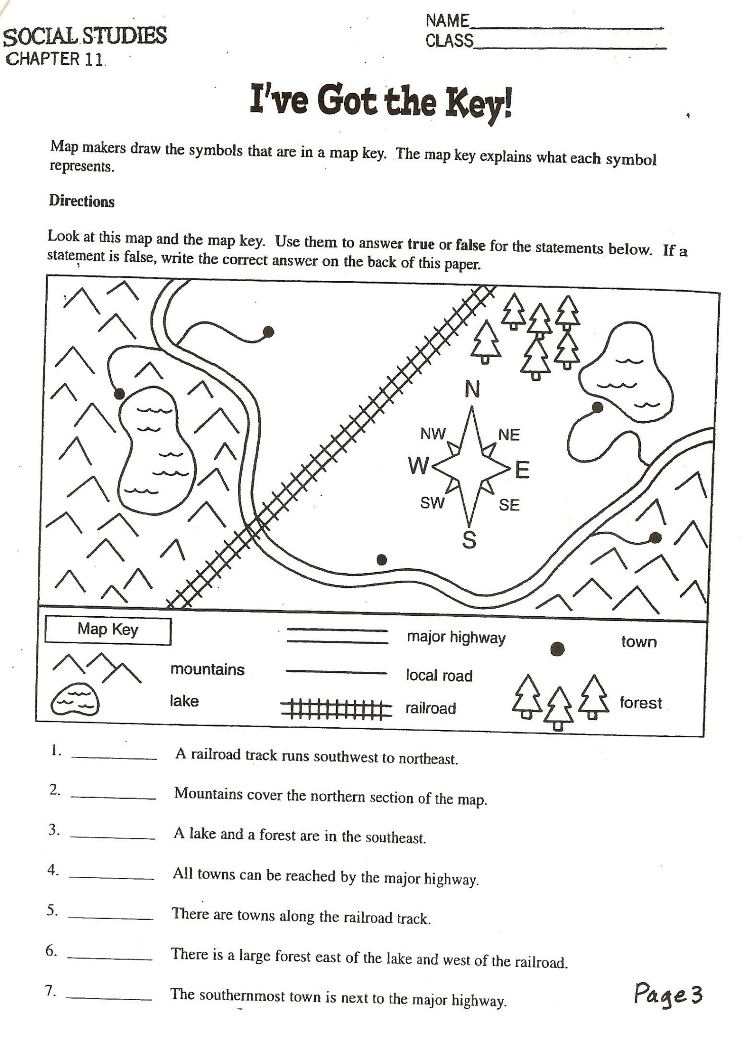 Free Printable Map Skills Worksheets - easyworksheetprint.com