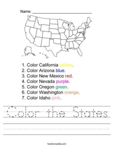50 States Worksheets Printable - easyworksheetprint.com