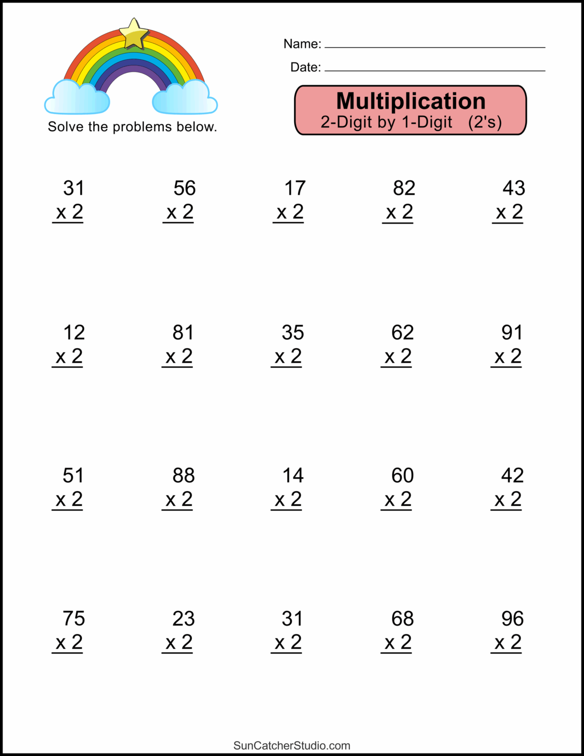 Free Printable Multiplication Worksheets Pdf - easyworksheetprint.com