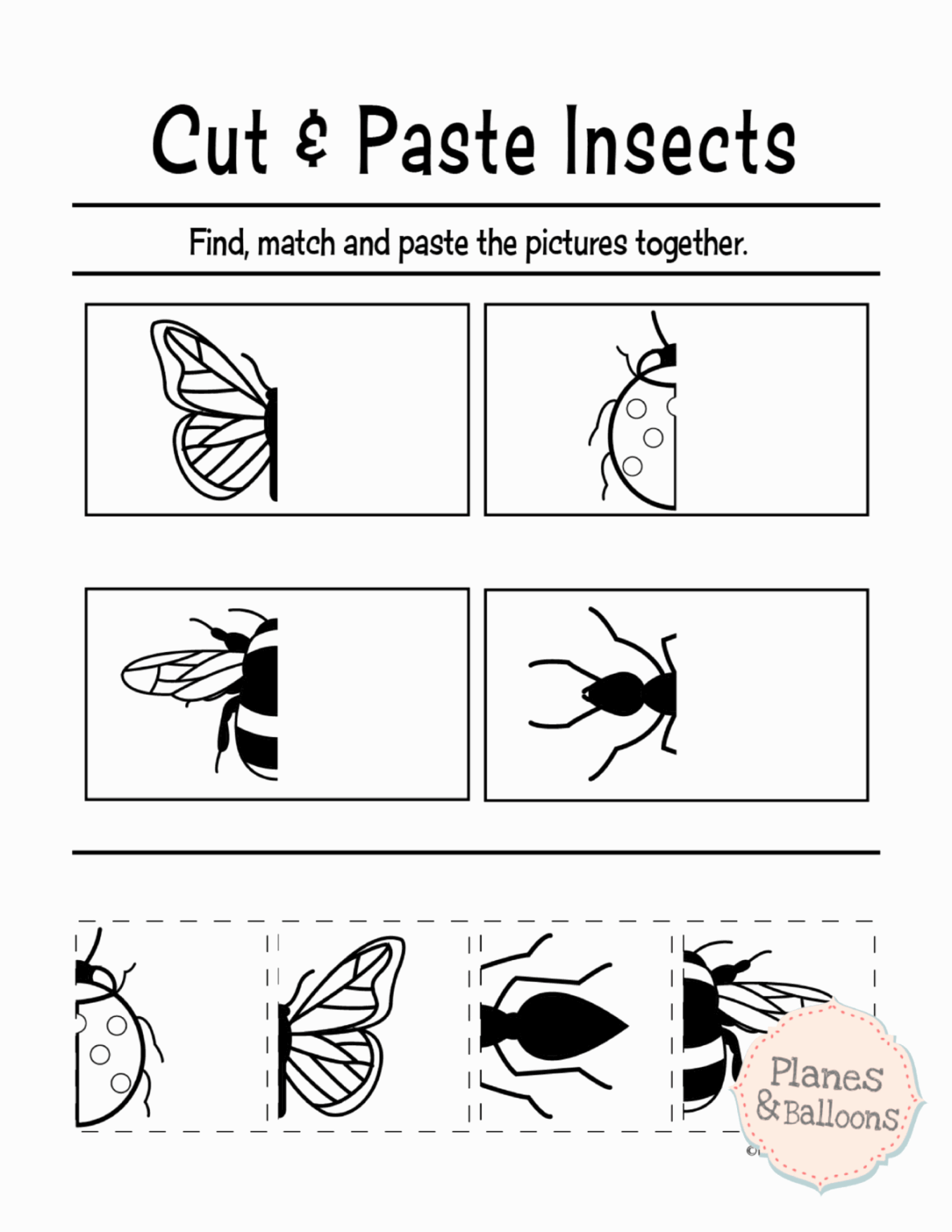 Free Printable Spring Cut And Paste Worksheets - easyworksheetprint.com