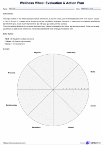 Printable Wellness Wheel Worksheet Pdf - easyworksheetprint.com