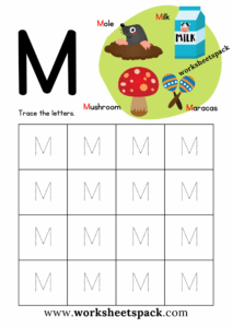 Free Printable Letter M Worksheets - easyworksheetprint.com