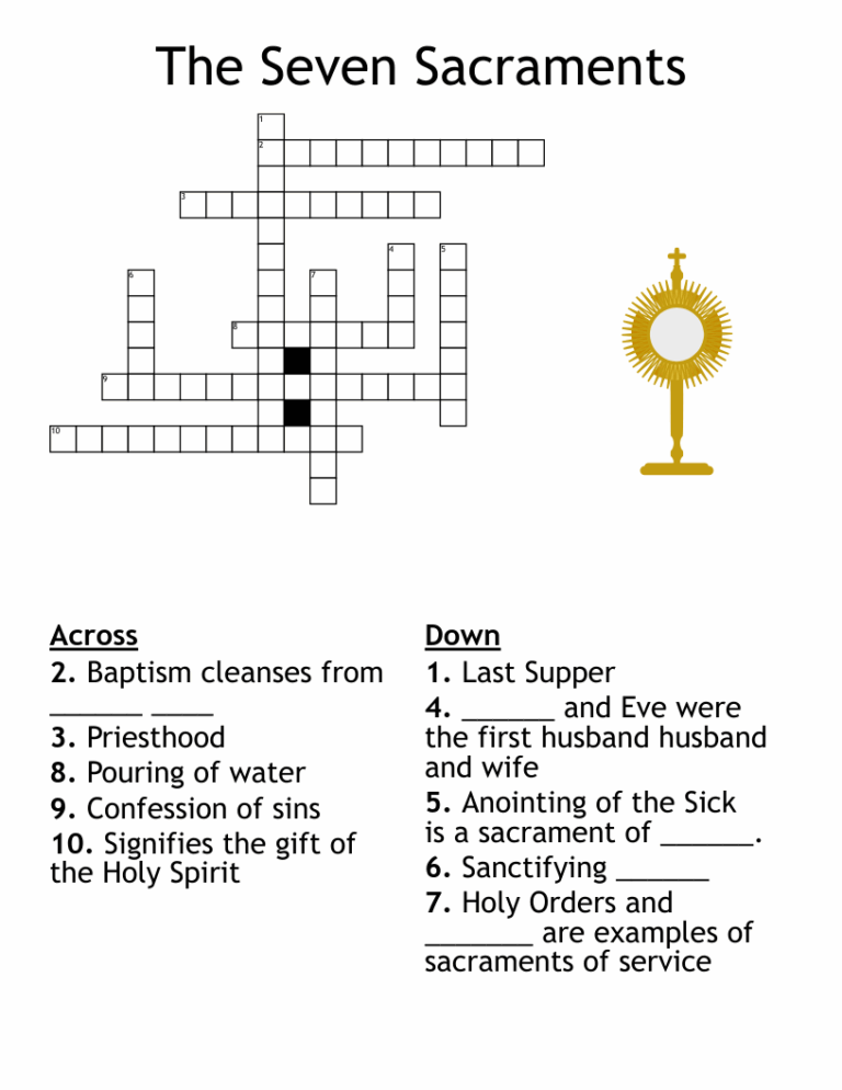 Free Printable 7 Sacraments Worksheet - easyworksheetprint.com