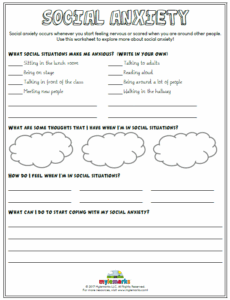 Free Printable Anxiety Worksheets - easyworksheetprint.com