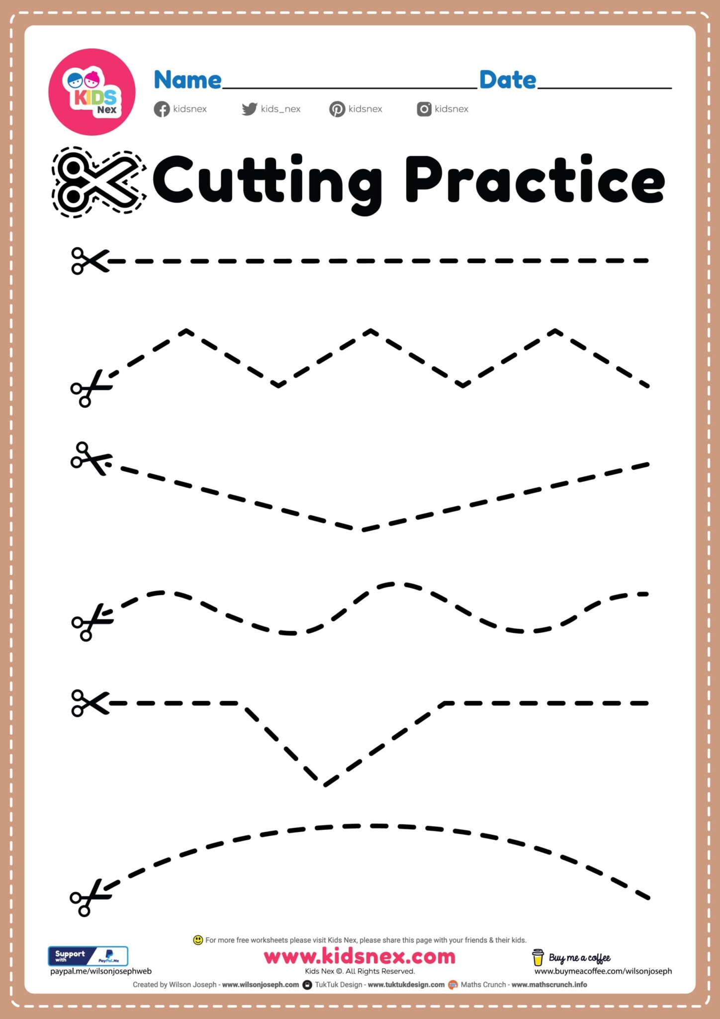 Preschool Cutting Worksheets Printable - easyworksheetprint.com