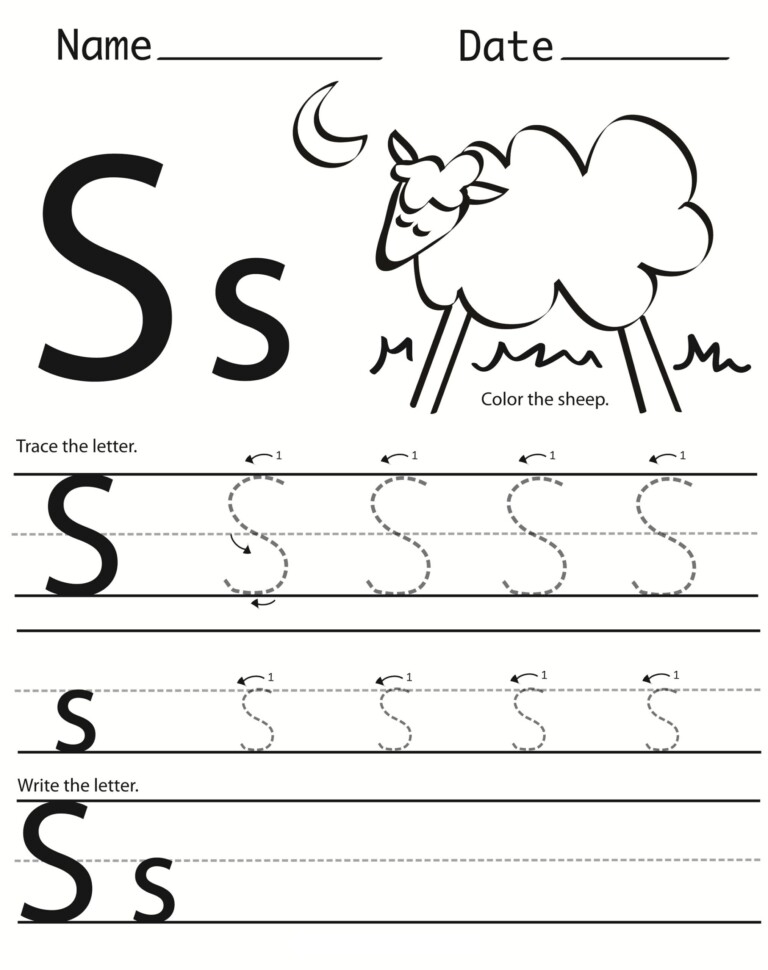Free Printable Letter S Worksheets - easyworksheetprint.com