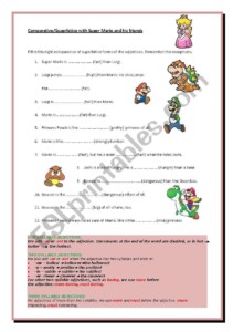 Free Printable Printable Super Mario Worksheets - easyworksheetprint.com