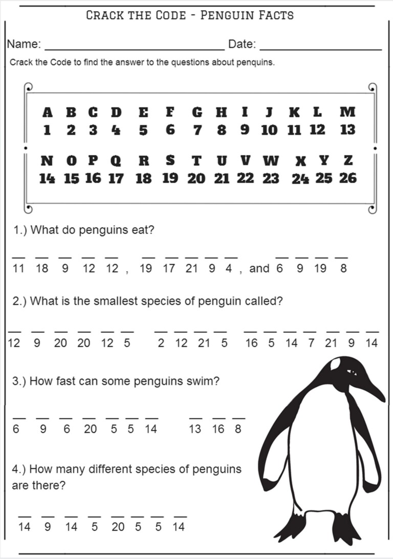 Free Printable Secret Code Worksheets - easyworksheetprint.com