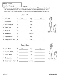 Free Spanish Printable Worksheets - easyworksheetprint.com