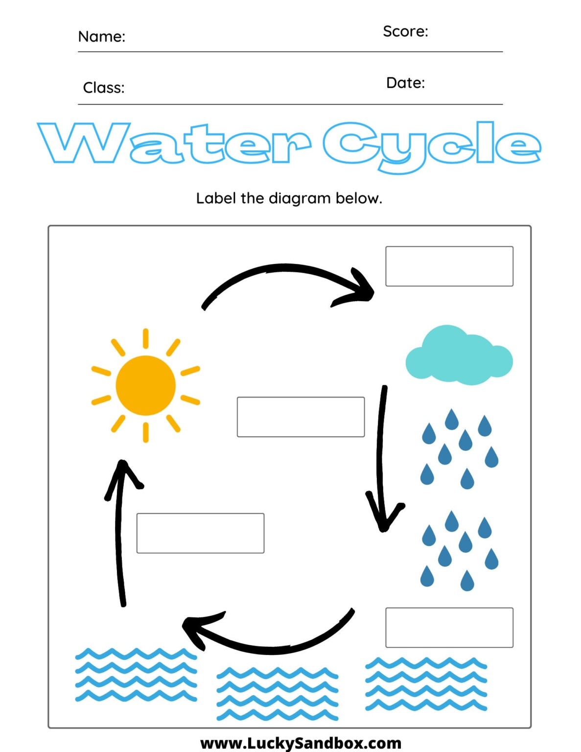 Free Printable Water Cycle Worksheets - easyworksheetprint.com