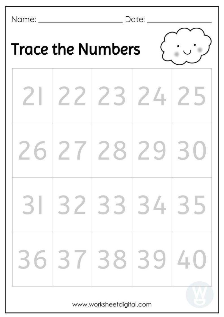 Free Printable Tracing Numbers Worksheets - easyworksheetprint.com