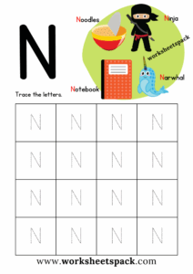 Letter N Free Printable Worksheets - easyworksheetprint.com