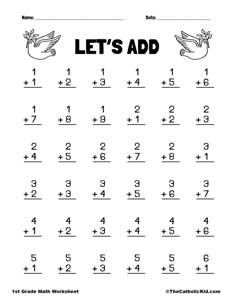 Free Printable Math Worksheets For 1St Graders - easyworksheetprint.com