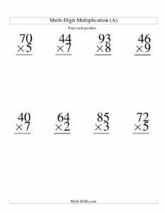Double Digit Multiplication Worksheets Printable - easyworksheetprint.com