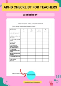 Free Printable Adhd Worksheets - easyworksheetprint.com
