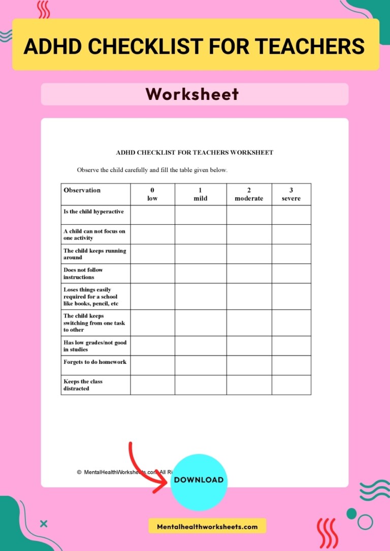 Free Printable Adhd Worksheets - easyworksheetprint.com