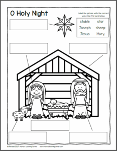 Free Printable Birth Of Jesus Worksheets - easyworksheetprint.com