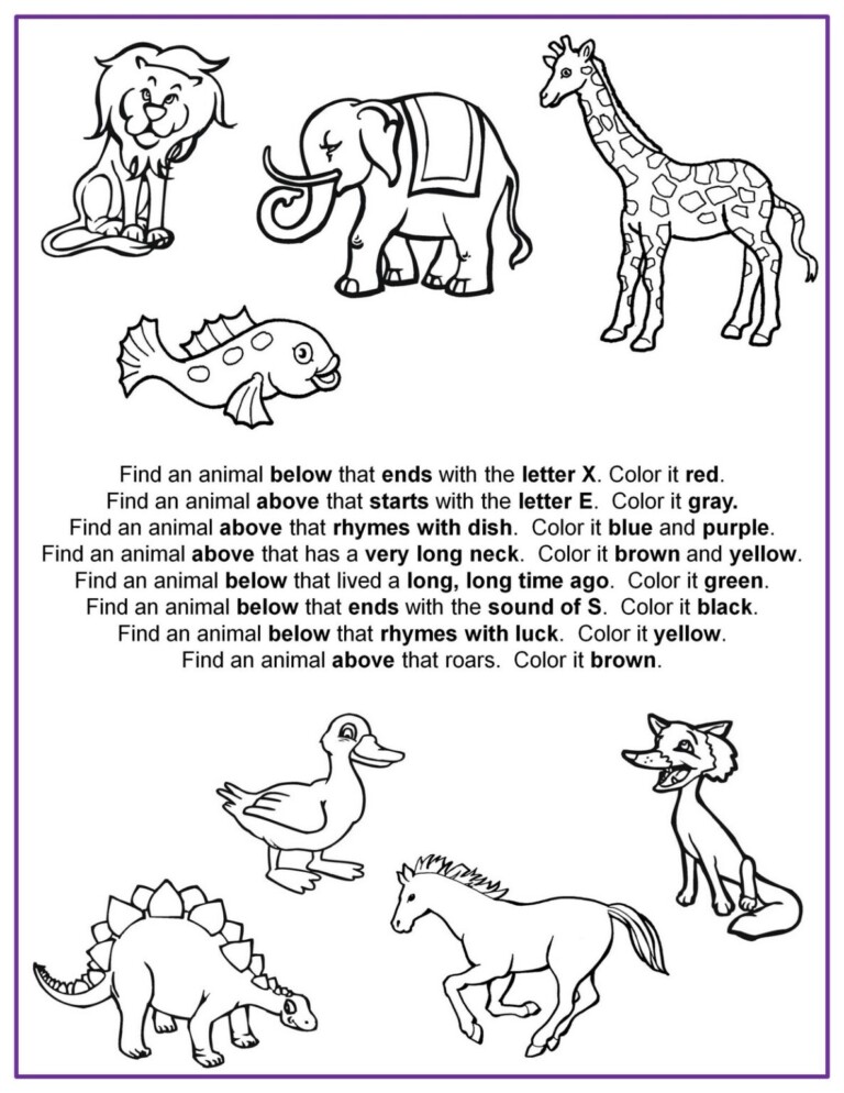 Printable Following Directions Worksheets Pdf - easyworksheetprint.com