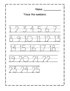 Free Printable Tracing Numbers Worksheets For Kindergarten ...