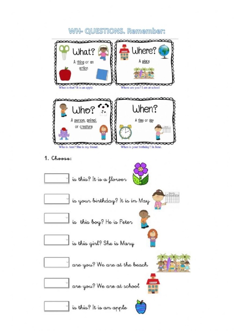 Free Printable Wh Questions Worksheets - easyworksheetprint.com